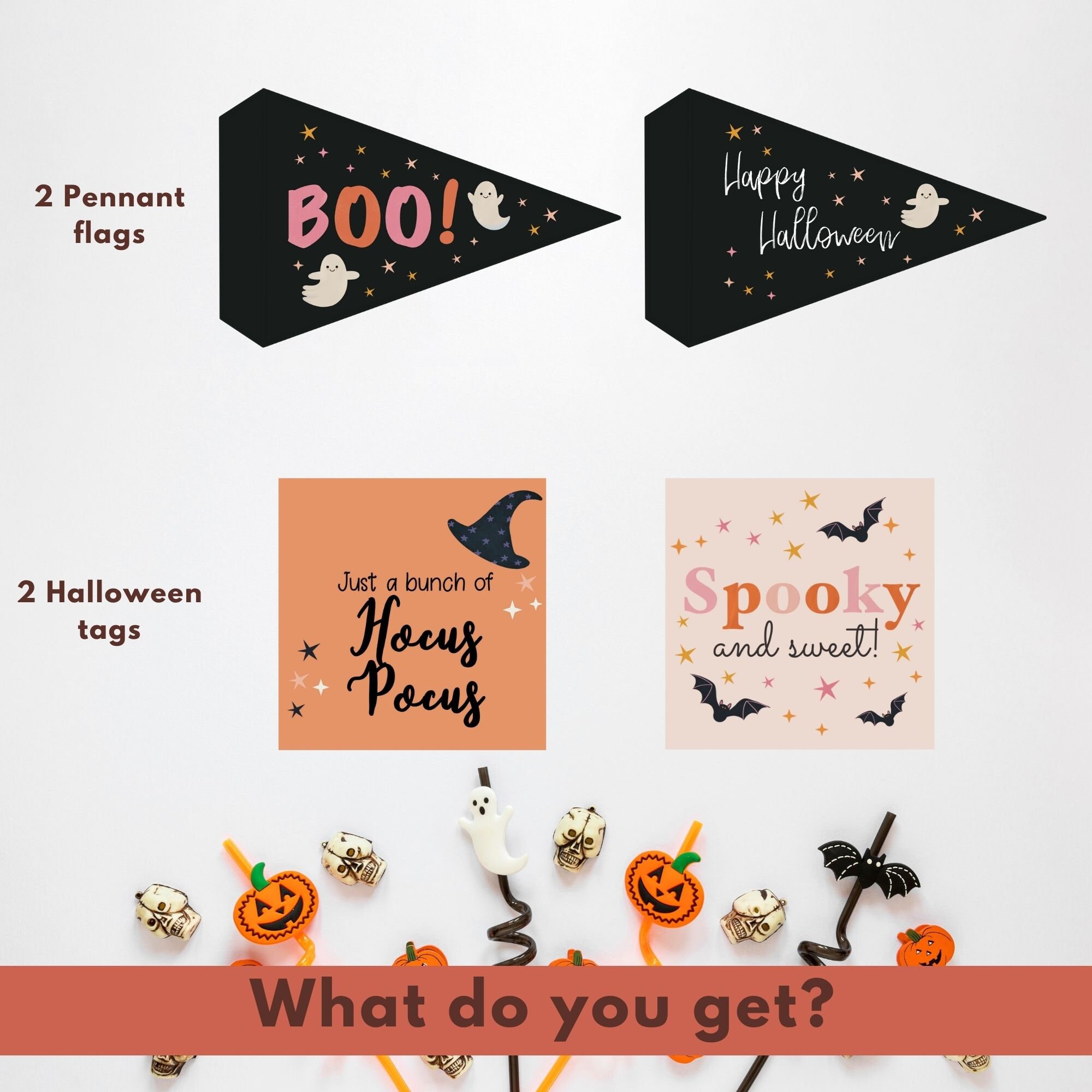 Youve Been Booed Halloween Printable Kit Cute Boo Basket Treat Tags ...