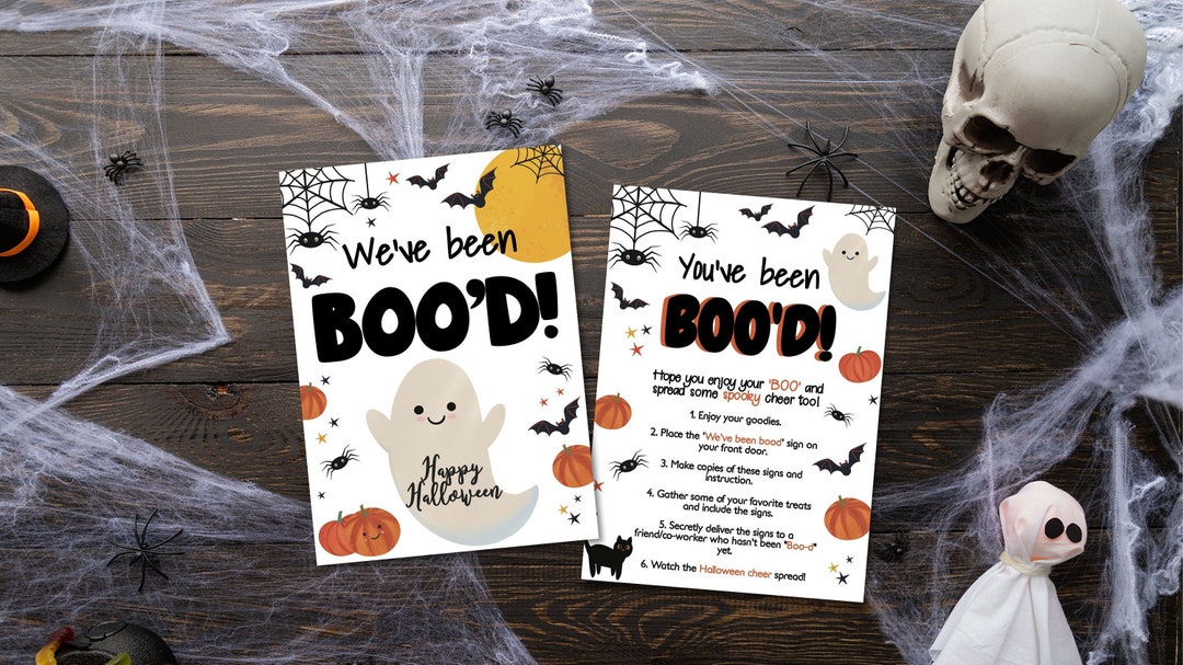 Youve Been Booed Halloween Printable Cute Boo Treat Tags - Etsy