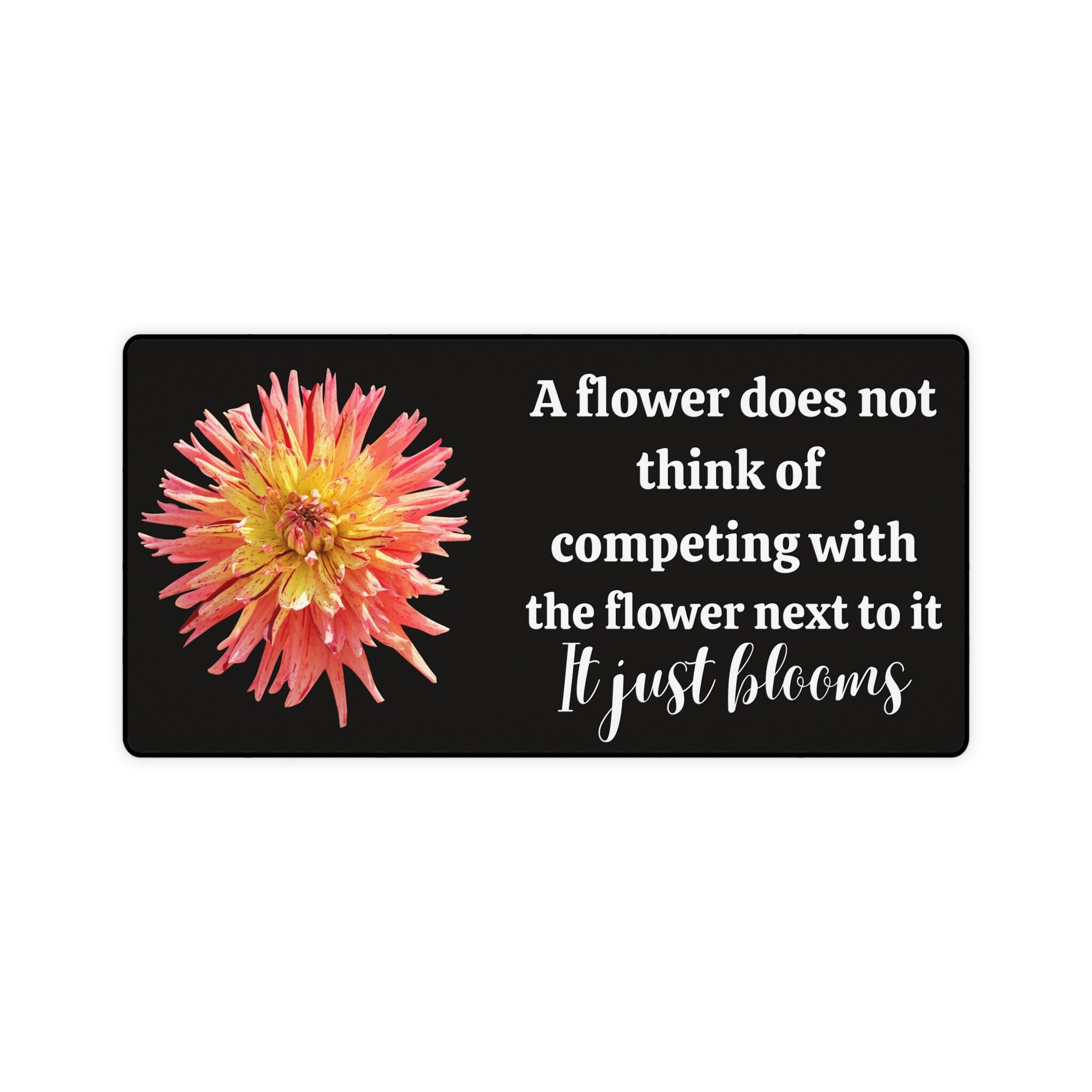 Botanical, Vintage Flower, Inspirational Quote, "a Flower Does Not ...