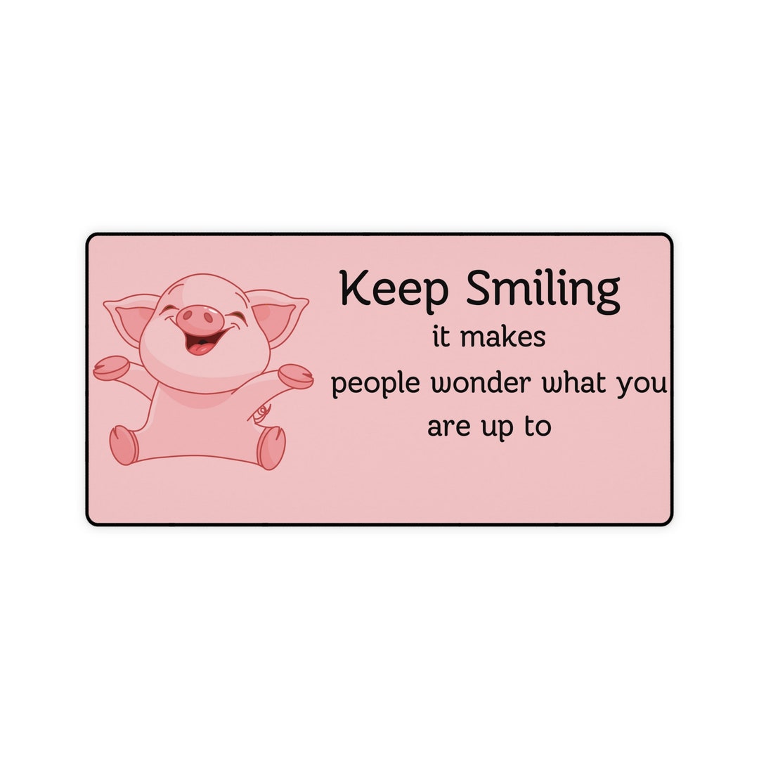 Cottage Core, Inspirational Quote, Keep Smiling, Desk Mat - Etsy