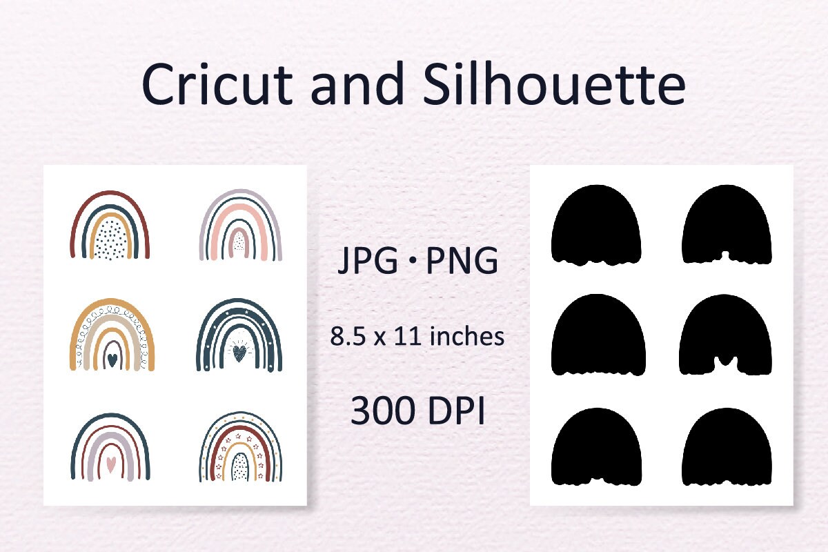 Rainbow Boho Digital Stickers,pastel Rainbow Boho Stickers,rainbow Boho ...