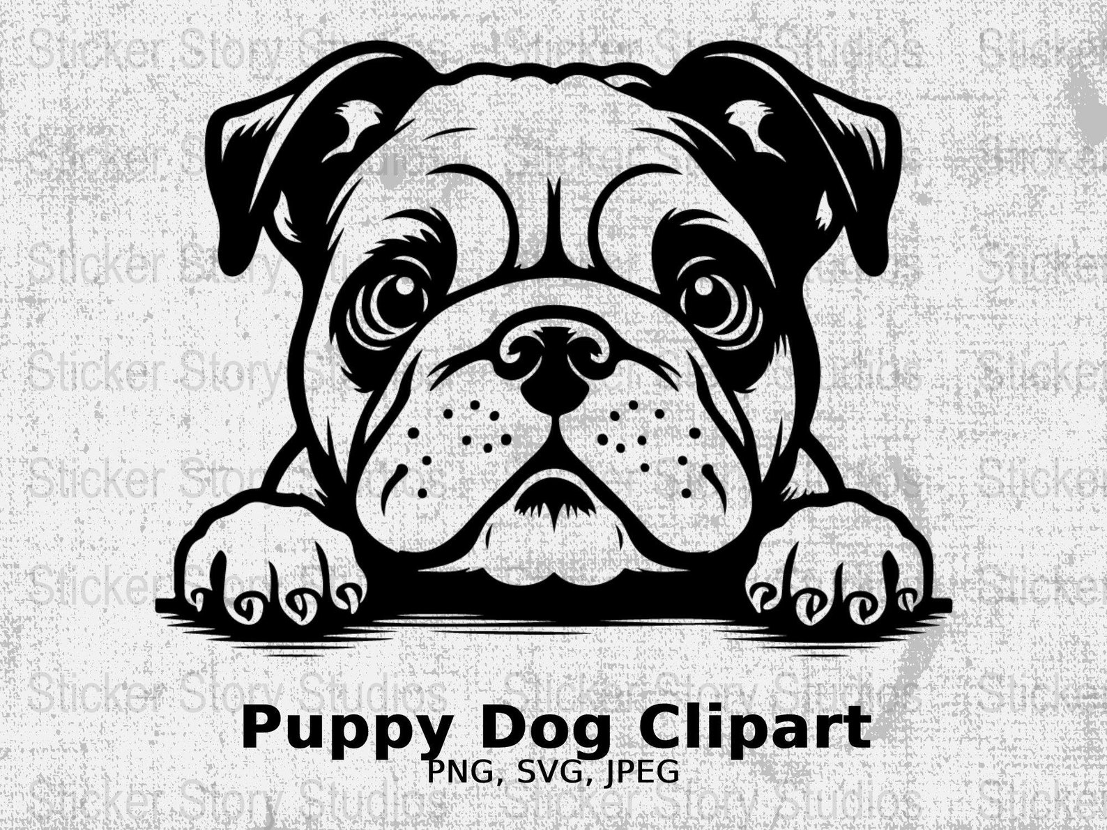 Bulldog SVG, Digital Download, Pet Vector Illustration, Dog Lover Gift ...