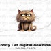 Moody Cat Digital Download, Svg, Png, Jpg, Eps Grumpy Cat Clipart ...