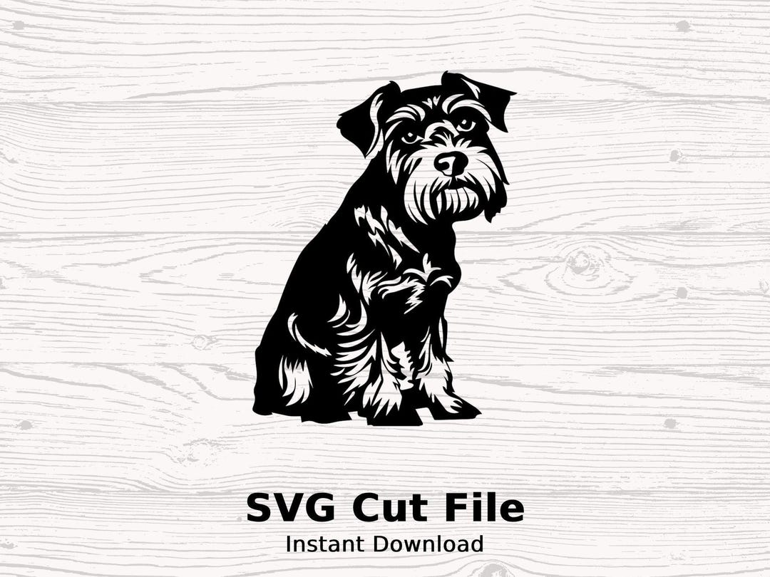 Schnauzer Dog SVG Cut File, Instant Download, Dog Lover Gift, DIY Craft ...