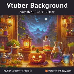 Animated Vtuber Background for Twitch / Youtube Stream | Spooky ...