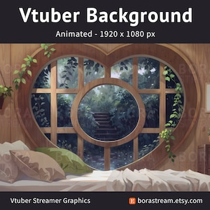 Cozy Rainy Vtuber Background for Stream Overlay | Comfy Vtuber Bedroom ...