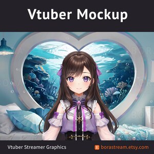 Ocean Bedroom Vtuber Background for Stream Overlay | Mermaid Vtuber ...