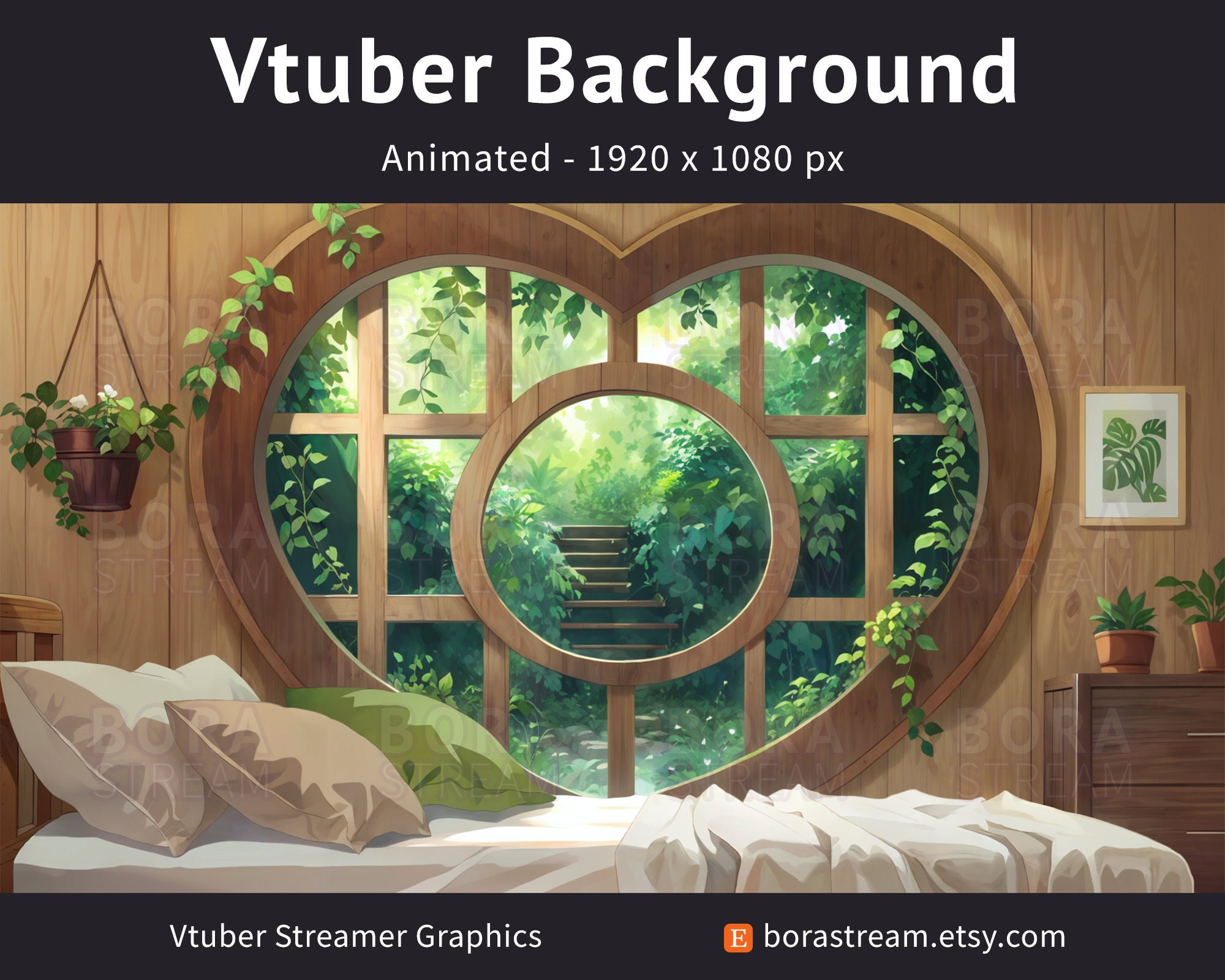 Cozy Forest Vtuber Background for Stream Overlay | Treehouse Vtuber ...