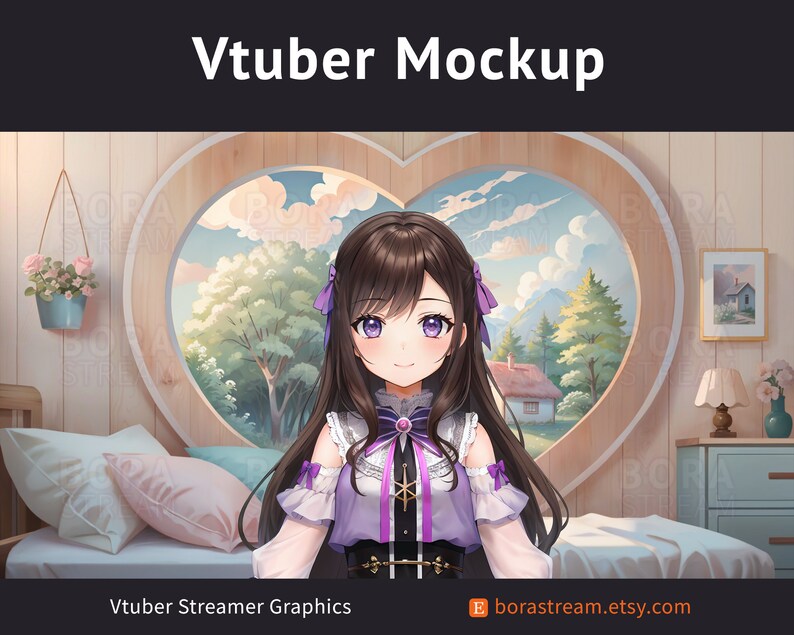 Sage Green Cottagecore Vtuber Background for Stream Overlay Cozy Vtuber ...