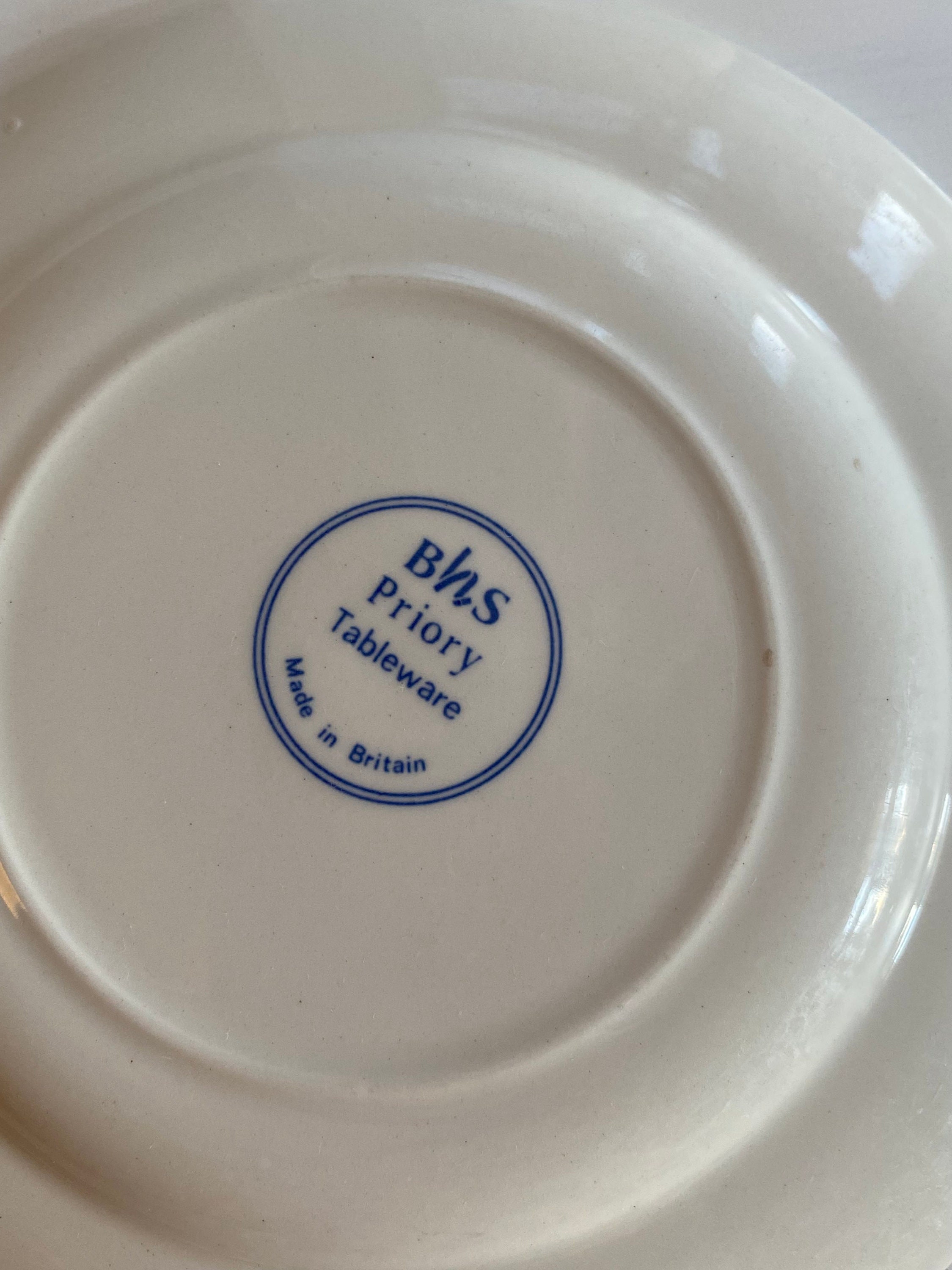 British Vintage Plate Bhs Priory Tableware - Etsy