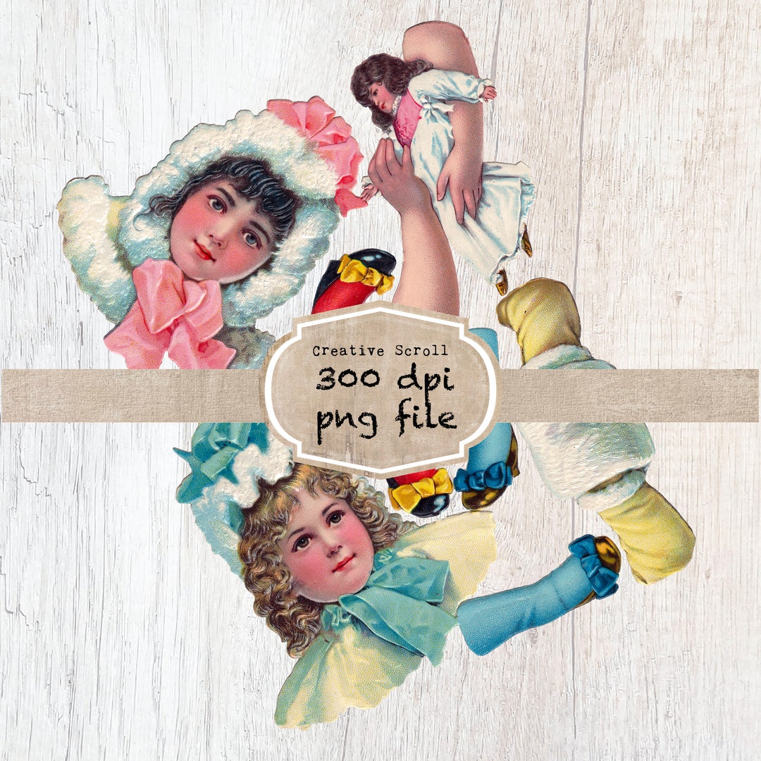 Printable Vintage Paper Girls/ Instant Digital Download/ Vintage Die ...