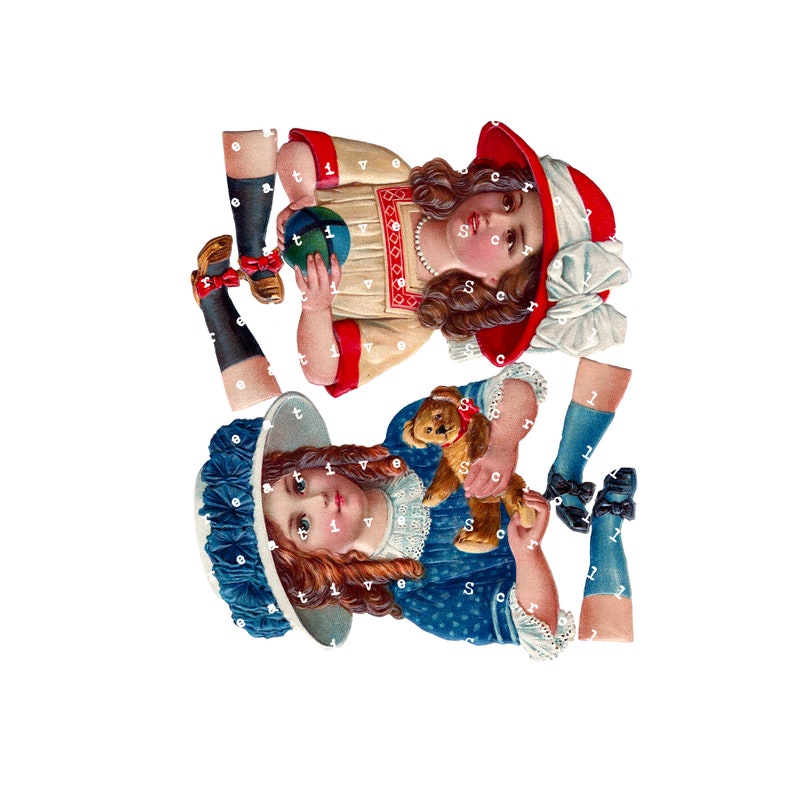 Printable Vintage Paper Girls/ Instant Digital Download/ Vintage Die ...