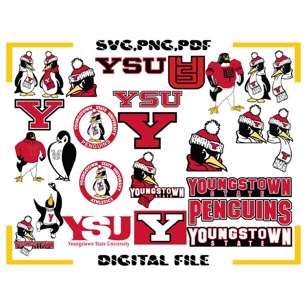 Youngstown State Penguins Svg - Etsy