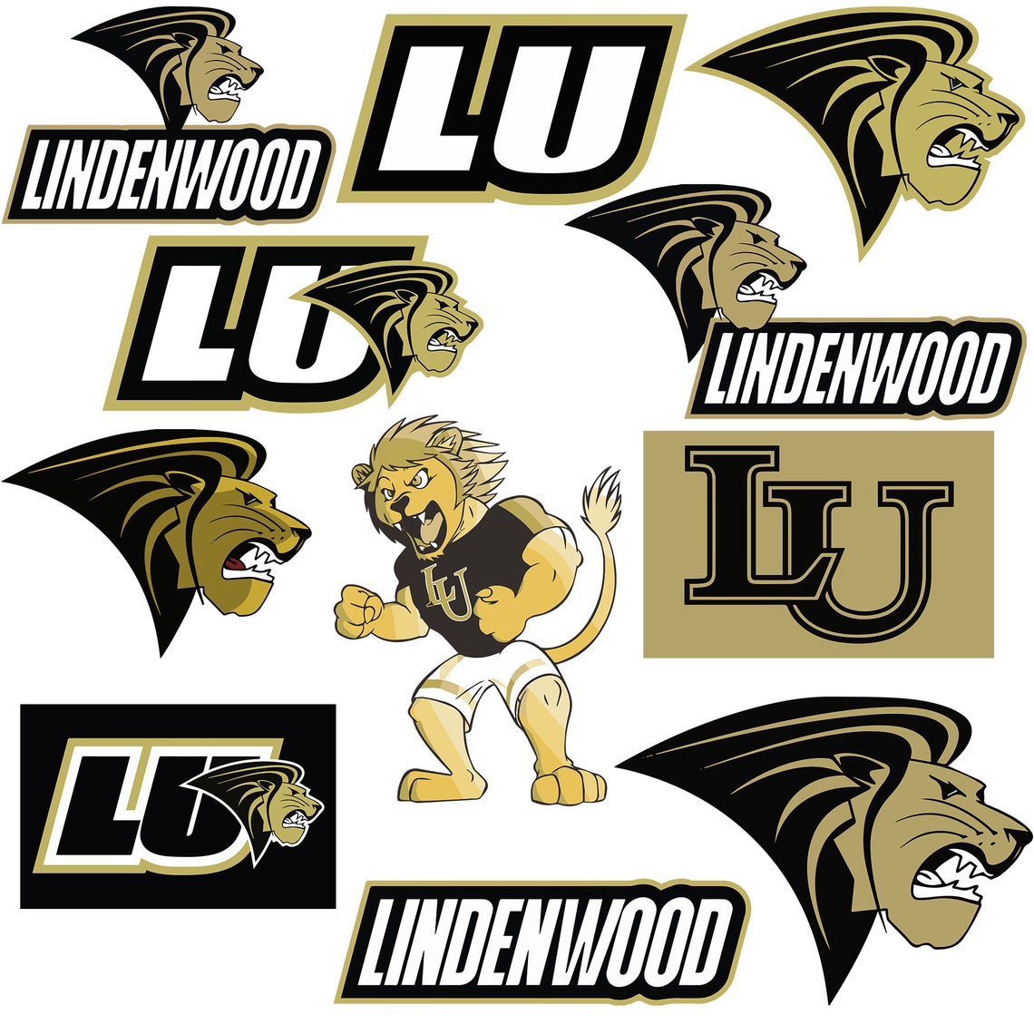 Lions SVG, Lindenwood University SVG, Athletics, College, Basketball ...