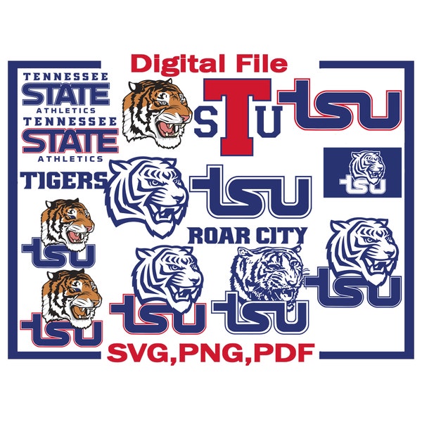 Tennessee State University Tiger Svg - Etsy