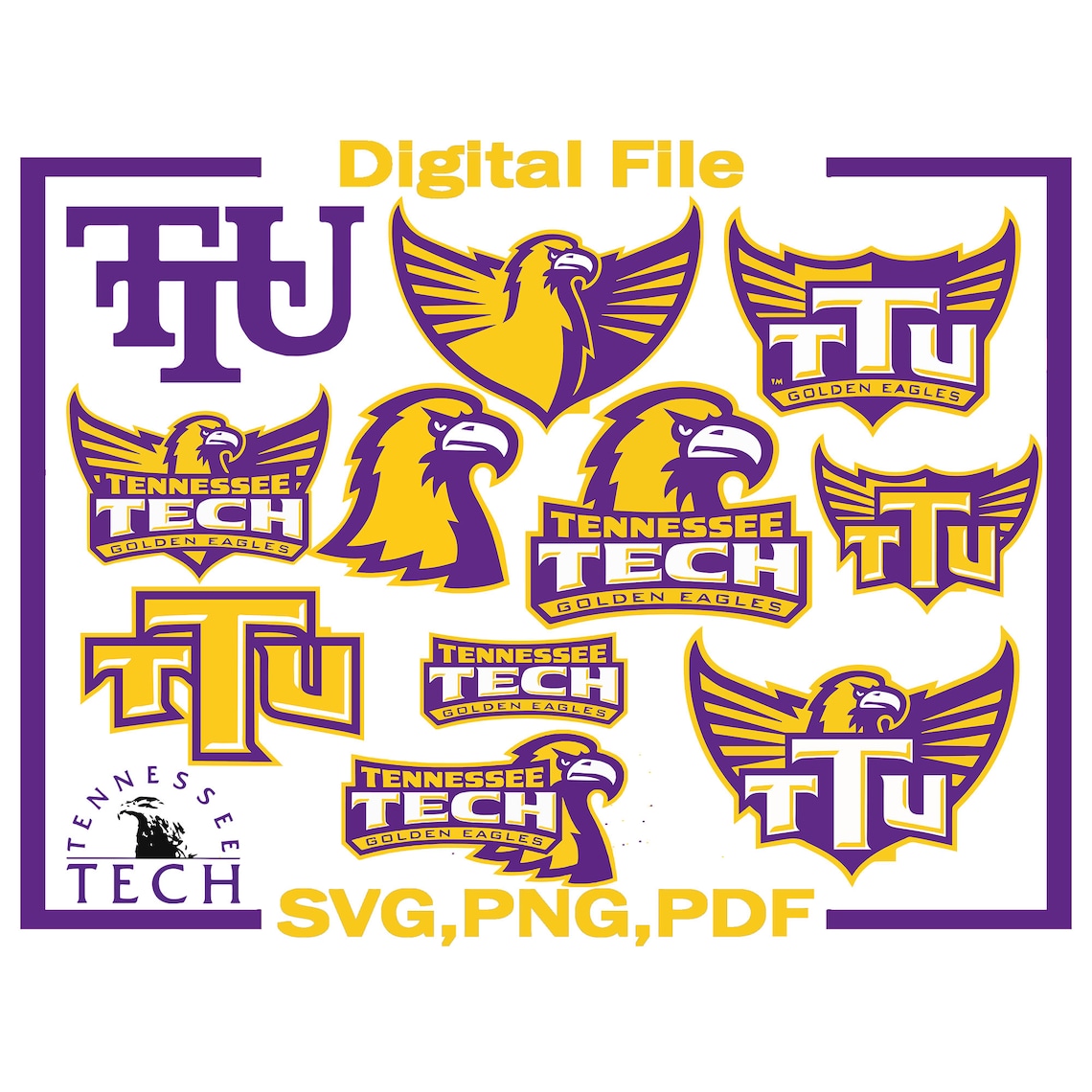 Golden Eagles Svg, Tennessee Tech University Svg, TTU, Basketball, Game ...