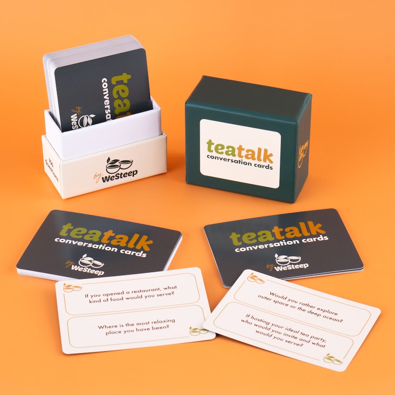 Teatalk Conversation Card Set by Westeep - Perfect Gift for Tea Lovers of All Ages, Great ...