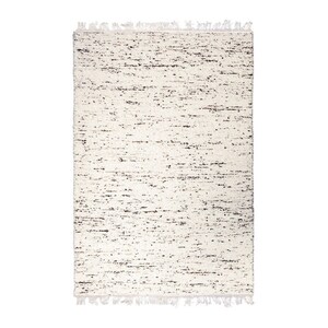 Handwoven Chunky Wool Rug With Black and White Sheep Wool, Scandinavian ...