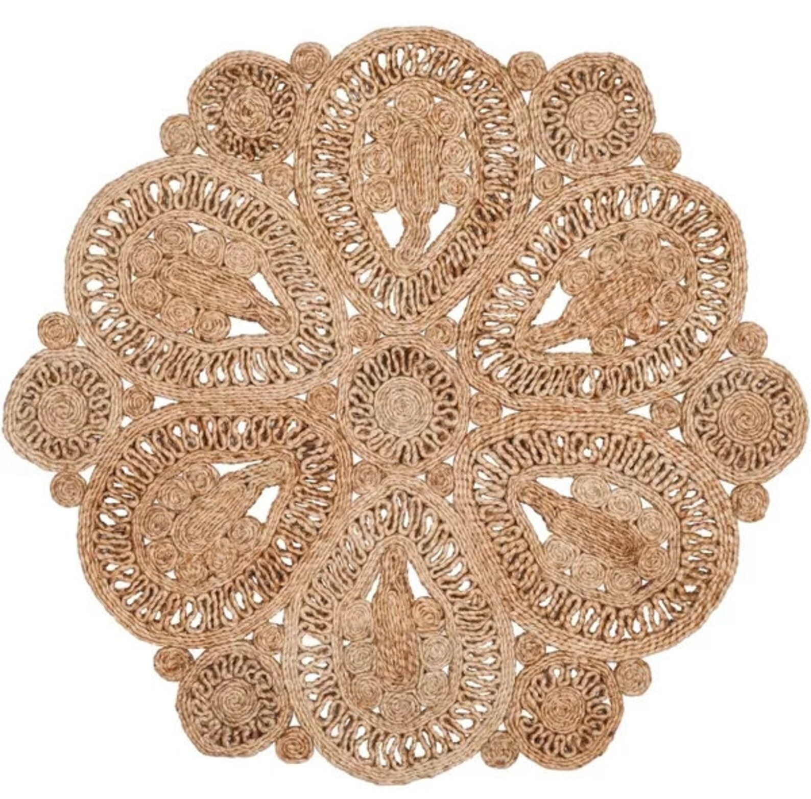 Hand-woven Circle Jute Rugs Unique Round Area Rug for Home Decor - Etsy