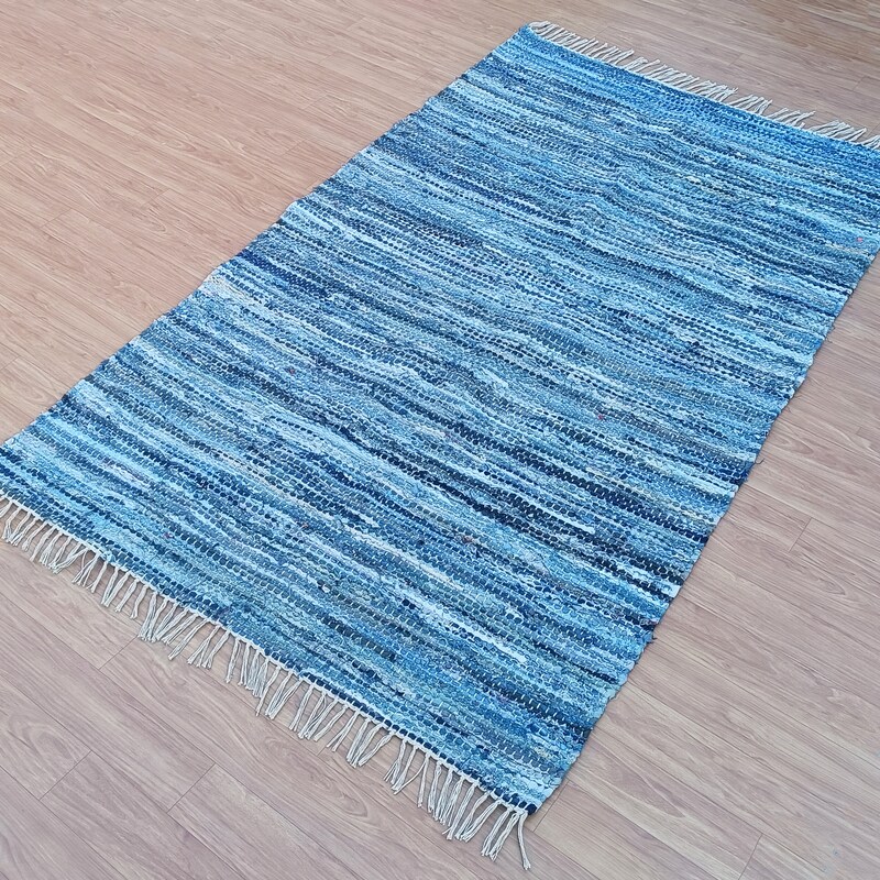 Recycled Denim Rug - Etsy