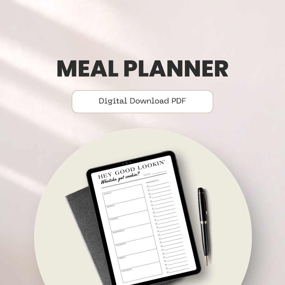 Whatcha Got Cookin' Meal Planner Digital Download PDF - Etsy