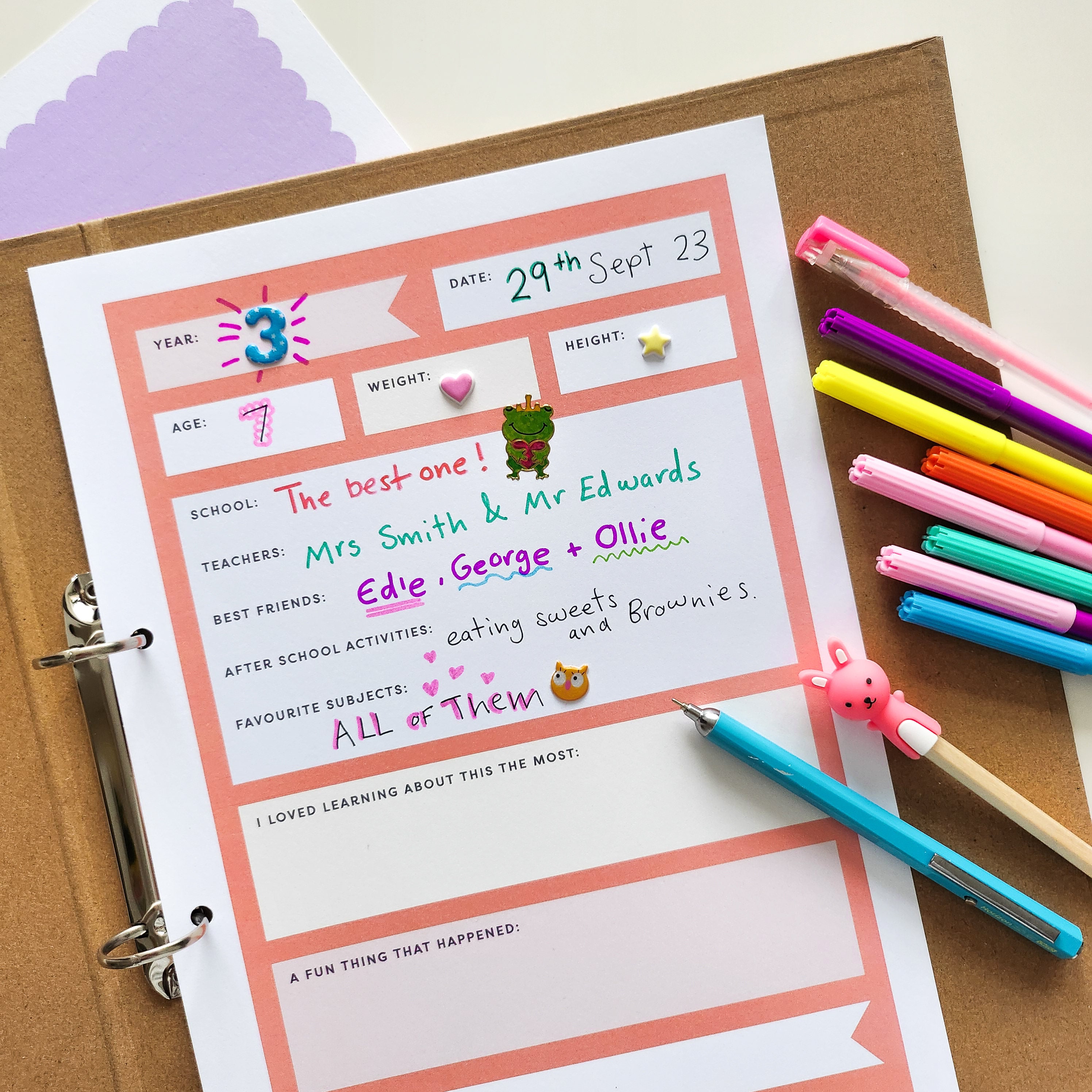 Printable Girls My School Years Book . INSTANT DOWNLOAD . School ...