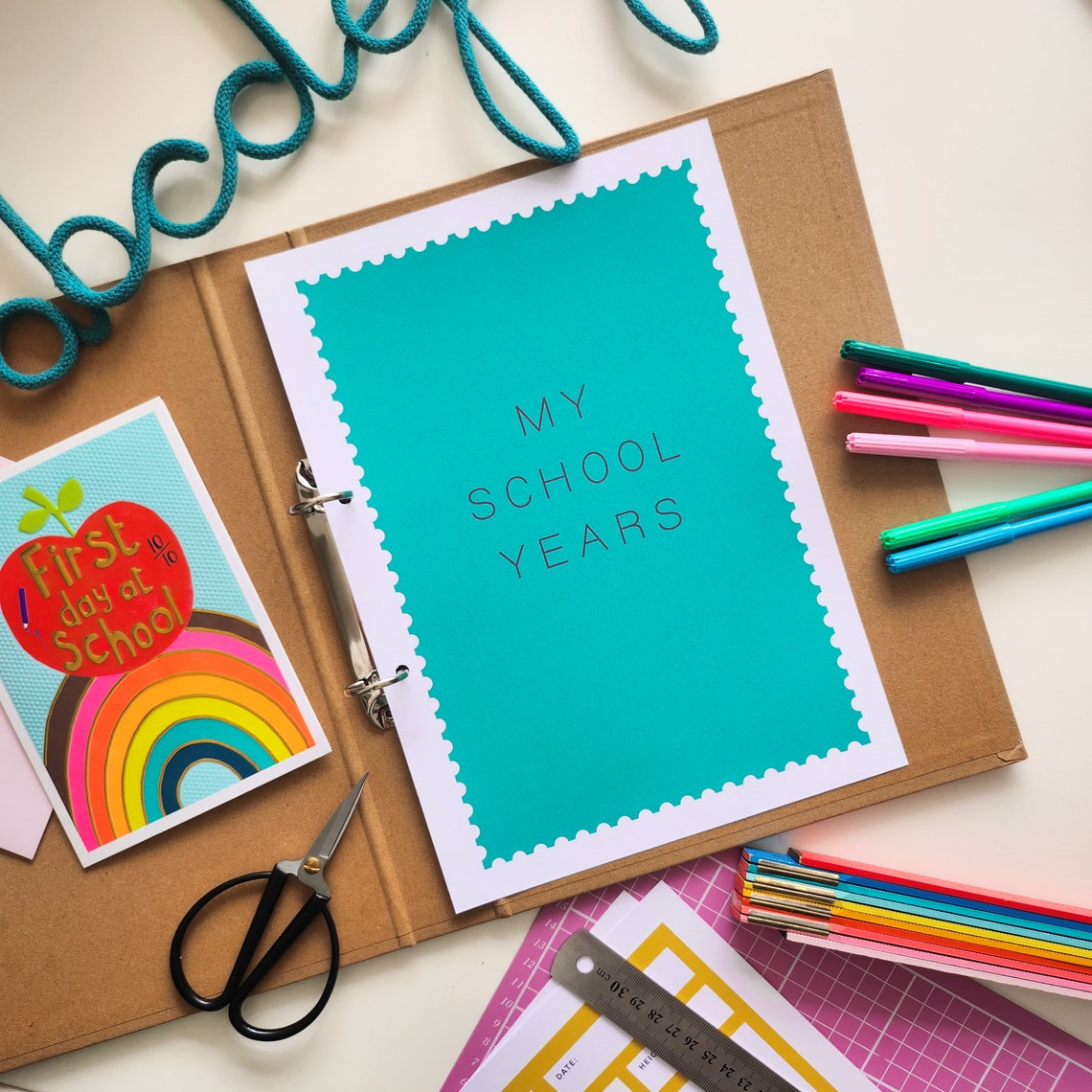 Printable Girls My School Years Book . INSTANT DOWNLOAD . School ...