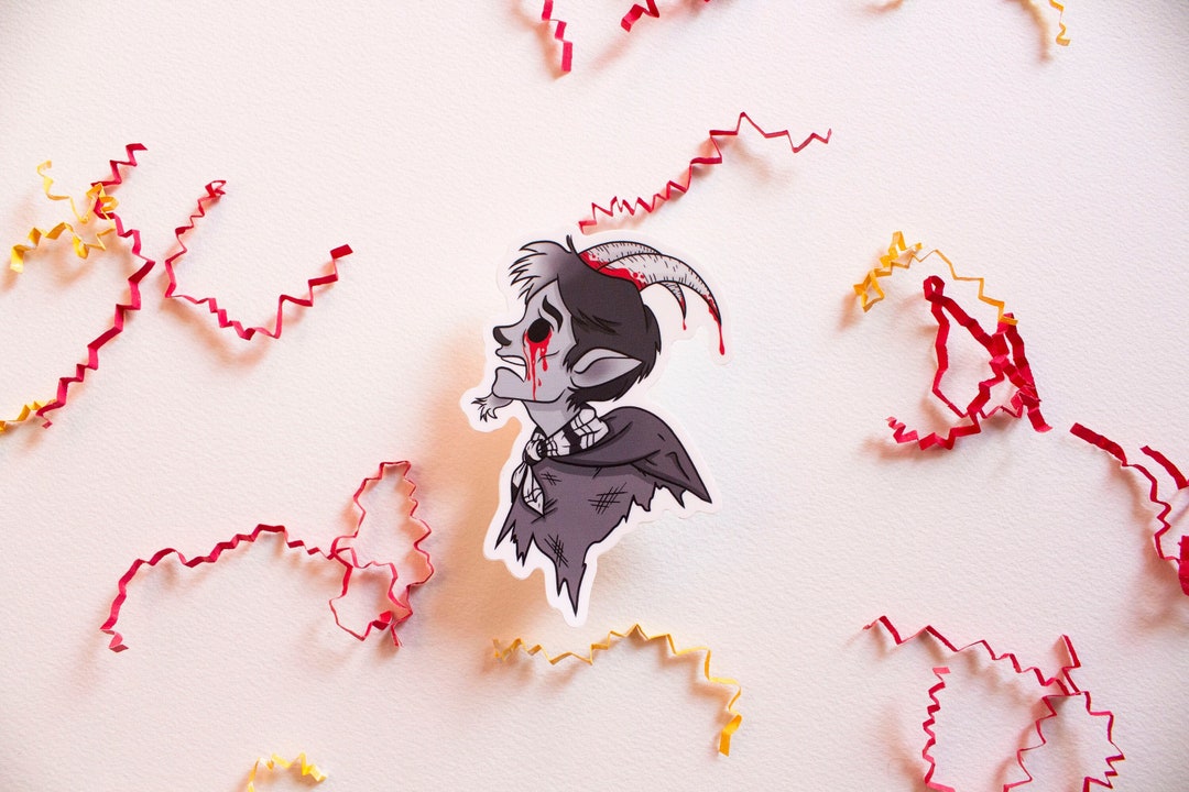 Black & White Goatman Horror Urban Legend Inspired Sticker - Etsy