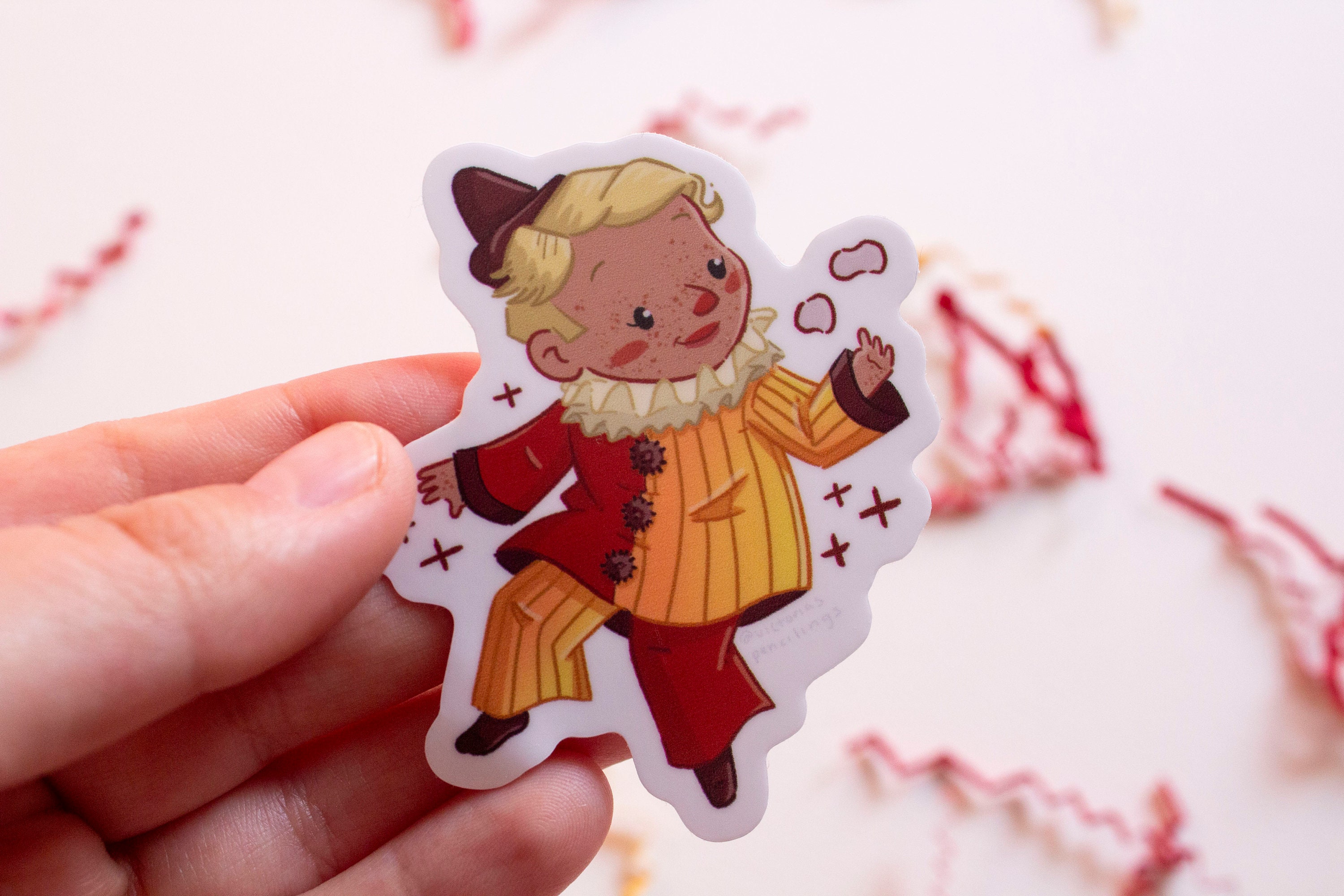 Planetary Circus/vaudeville Inspired Mars Clown Sticker/solar System ...