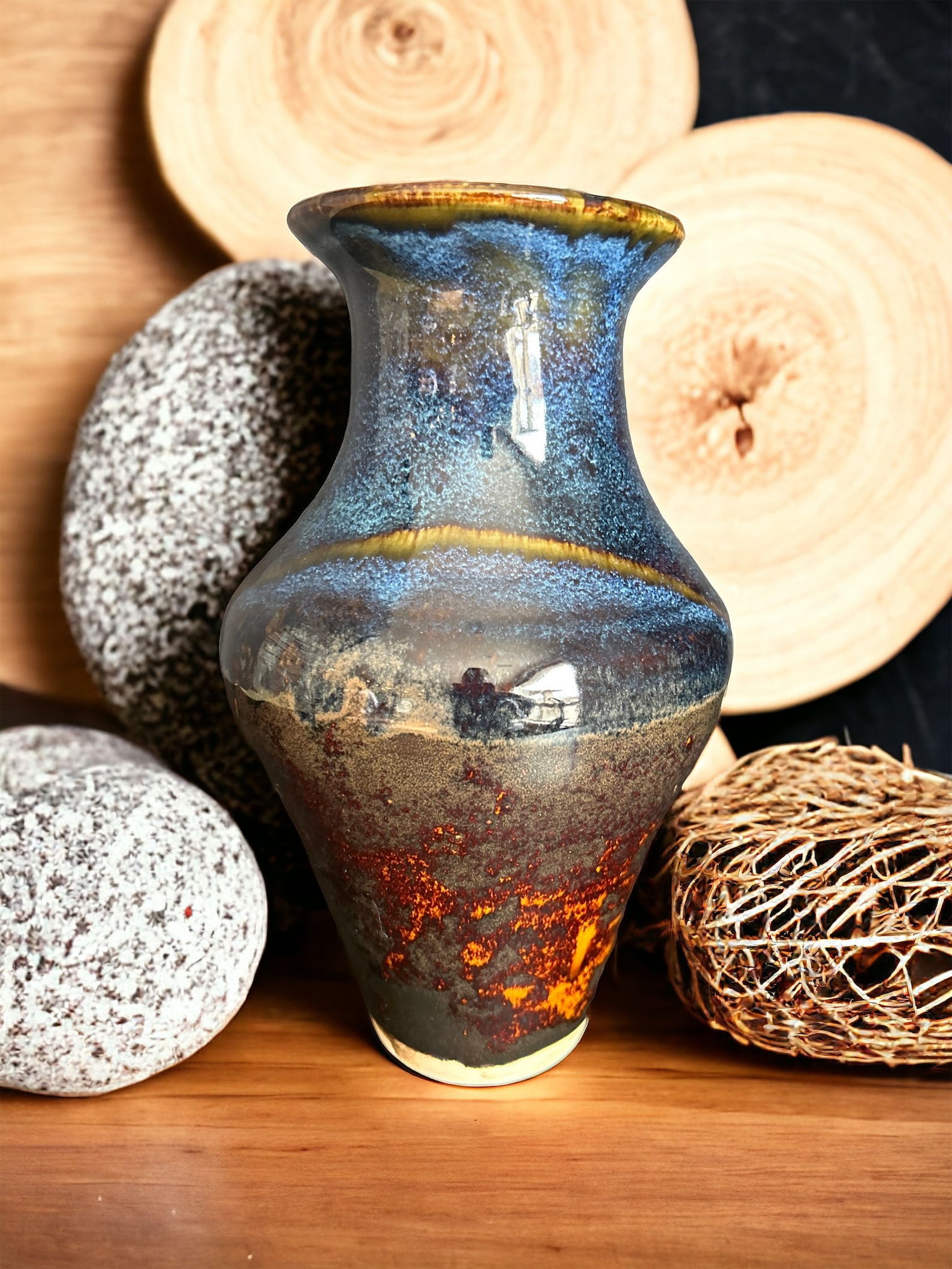 Beautiful Artist Signed Pottery Vase Vintage - Etsy