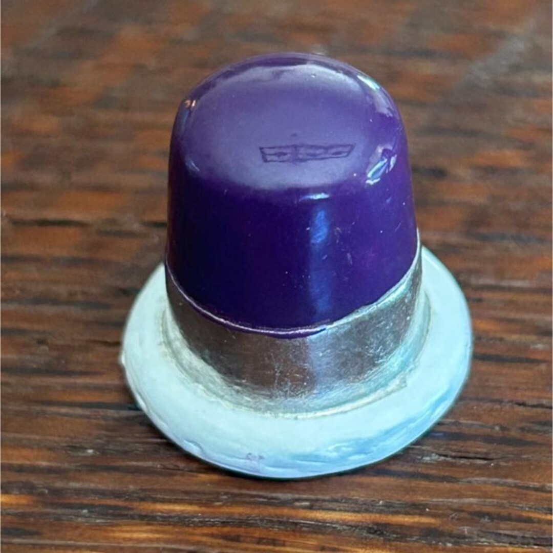 Miniature Purple & Silver Metal Thimble With White Base - Etsy