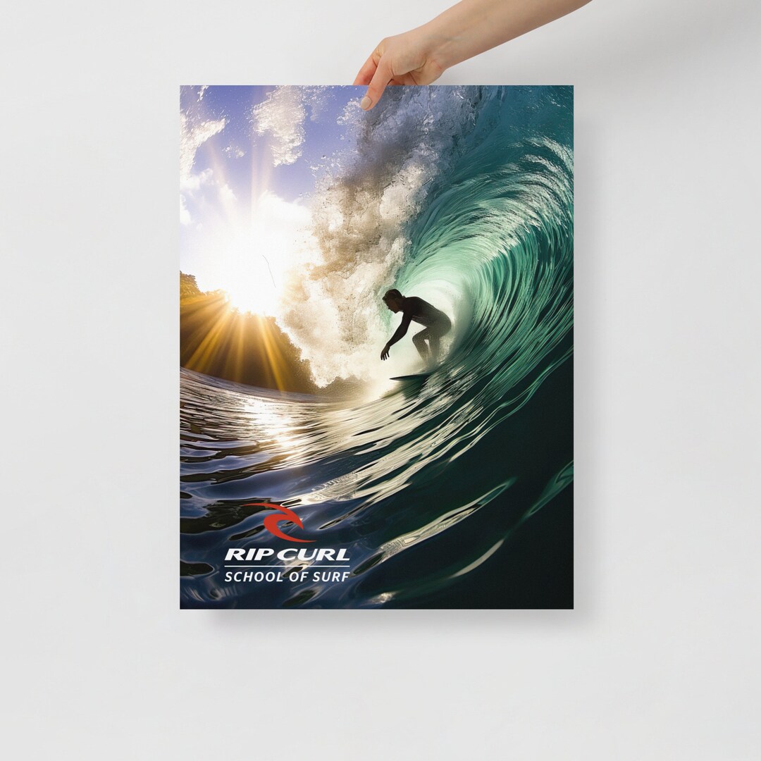 Vintage 90's Rip Curl Surf Wave Adventure Poster Ocean - Etsy Australia
