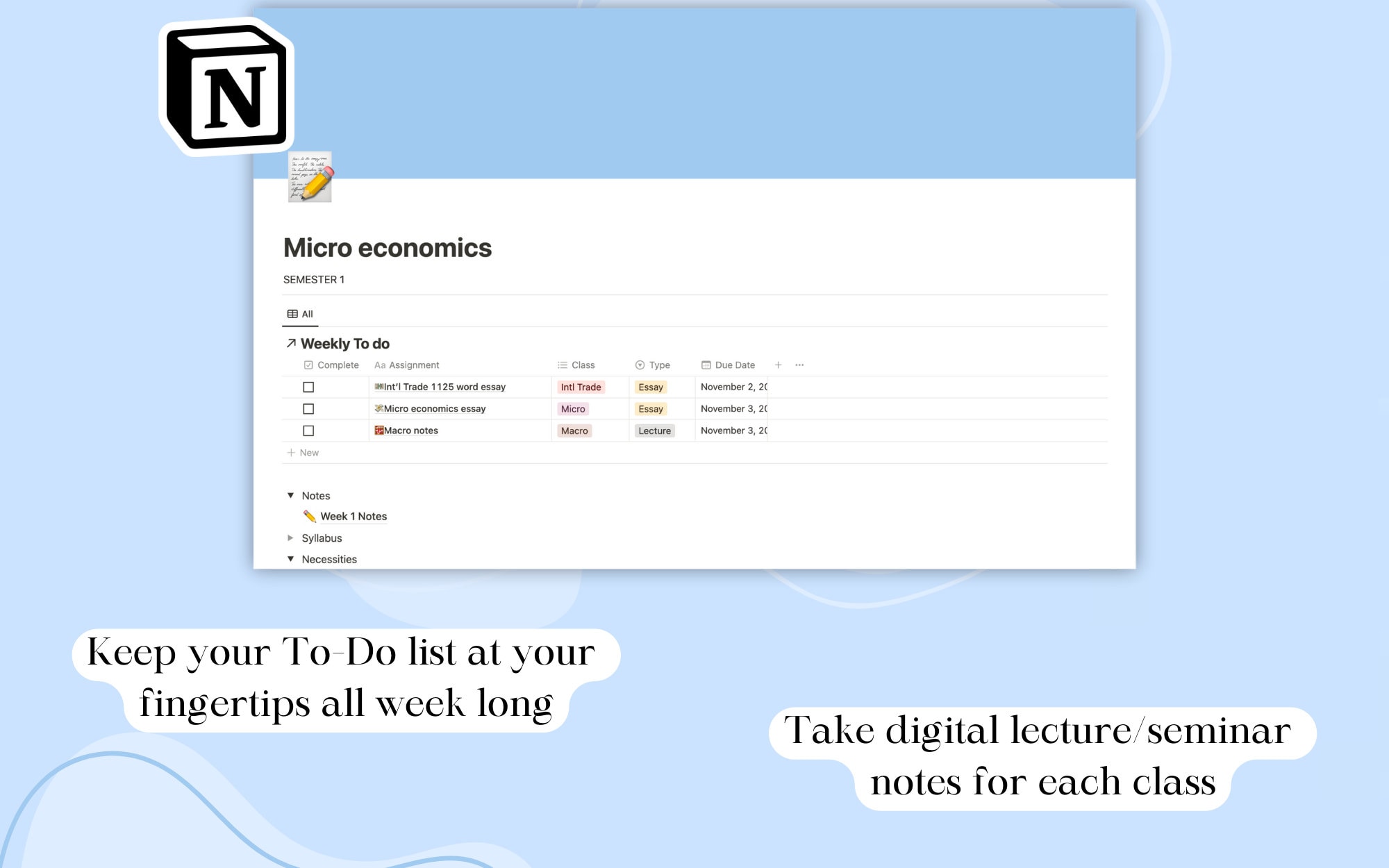2024 Top Tier Ultimate Student Planner Notion Template | Study Planner ...