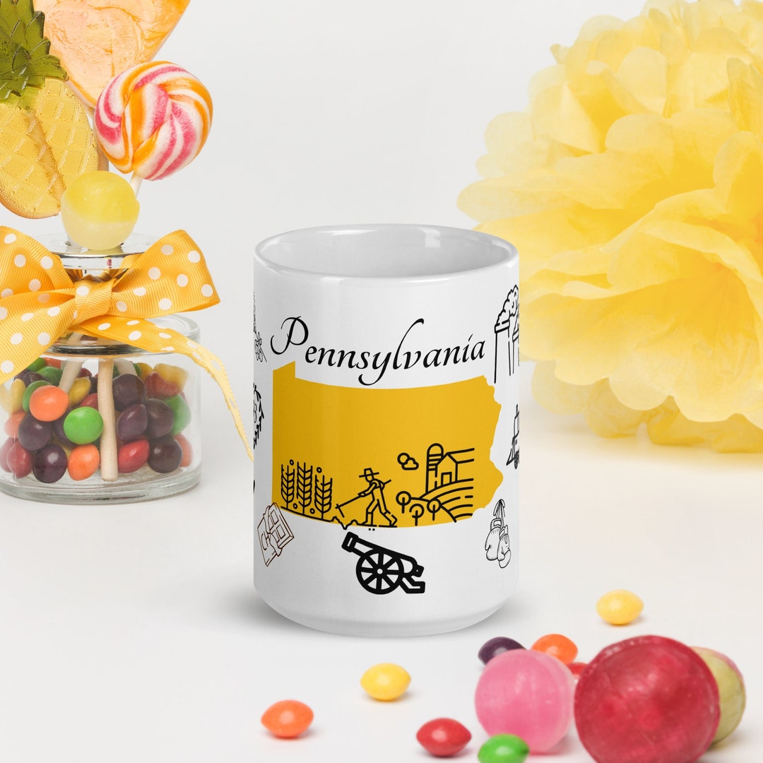 Pennsylvania State Coffee Mug, Ceramic Mug, Heat-resistant Mug, 15 Oz ...