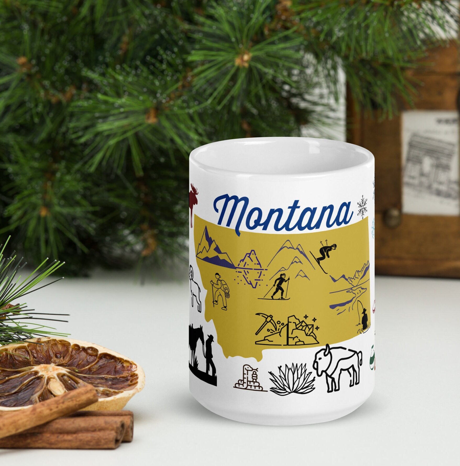 Mug Montana State Coffee Mug Heat-resistant Ceramic Mug Dish Washer ...