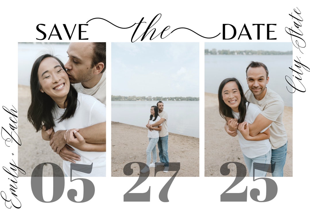 Editable Save the Date Template - Etsy