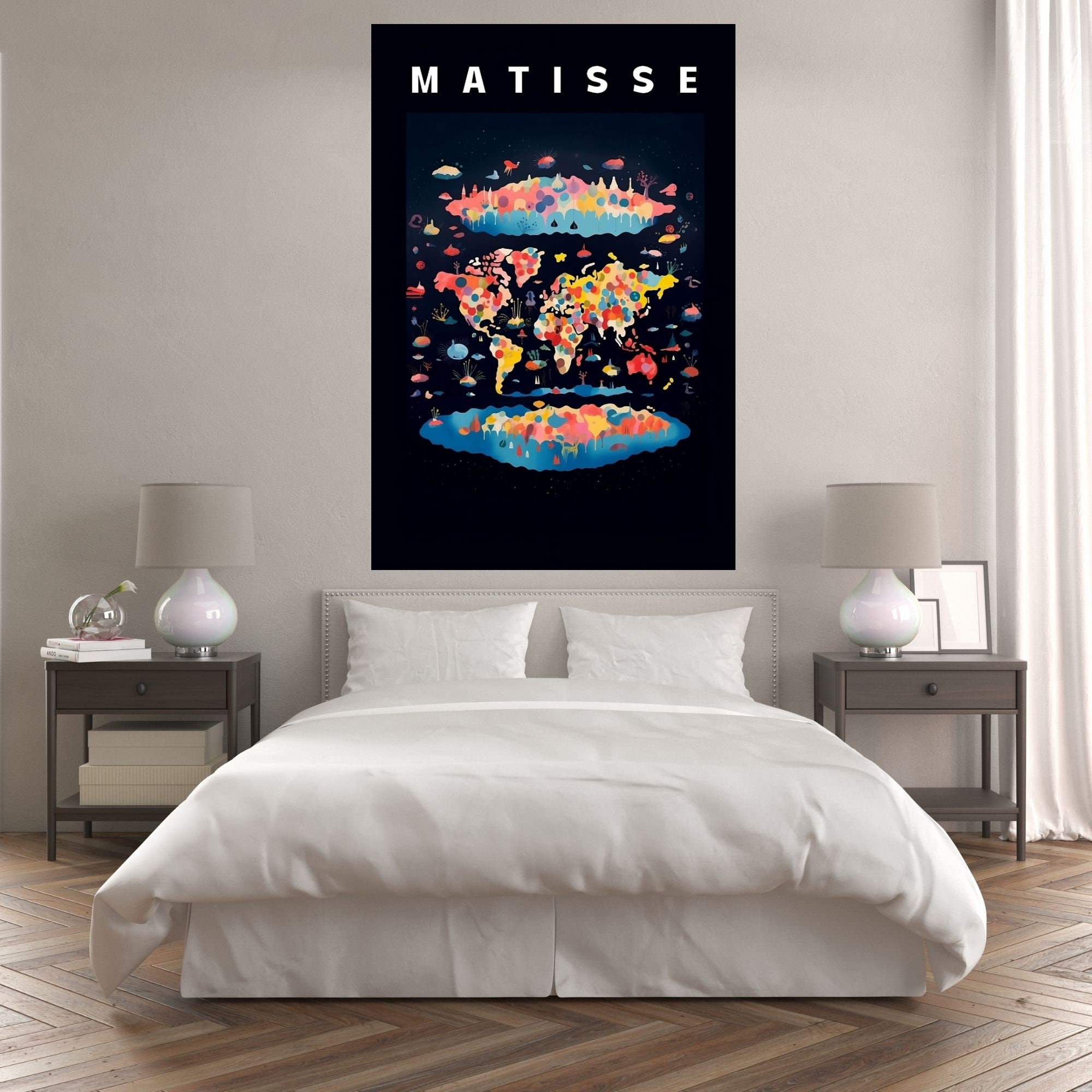 World Map Henri Matisse Exclusive World Map Wall Art Matisse Poster ...