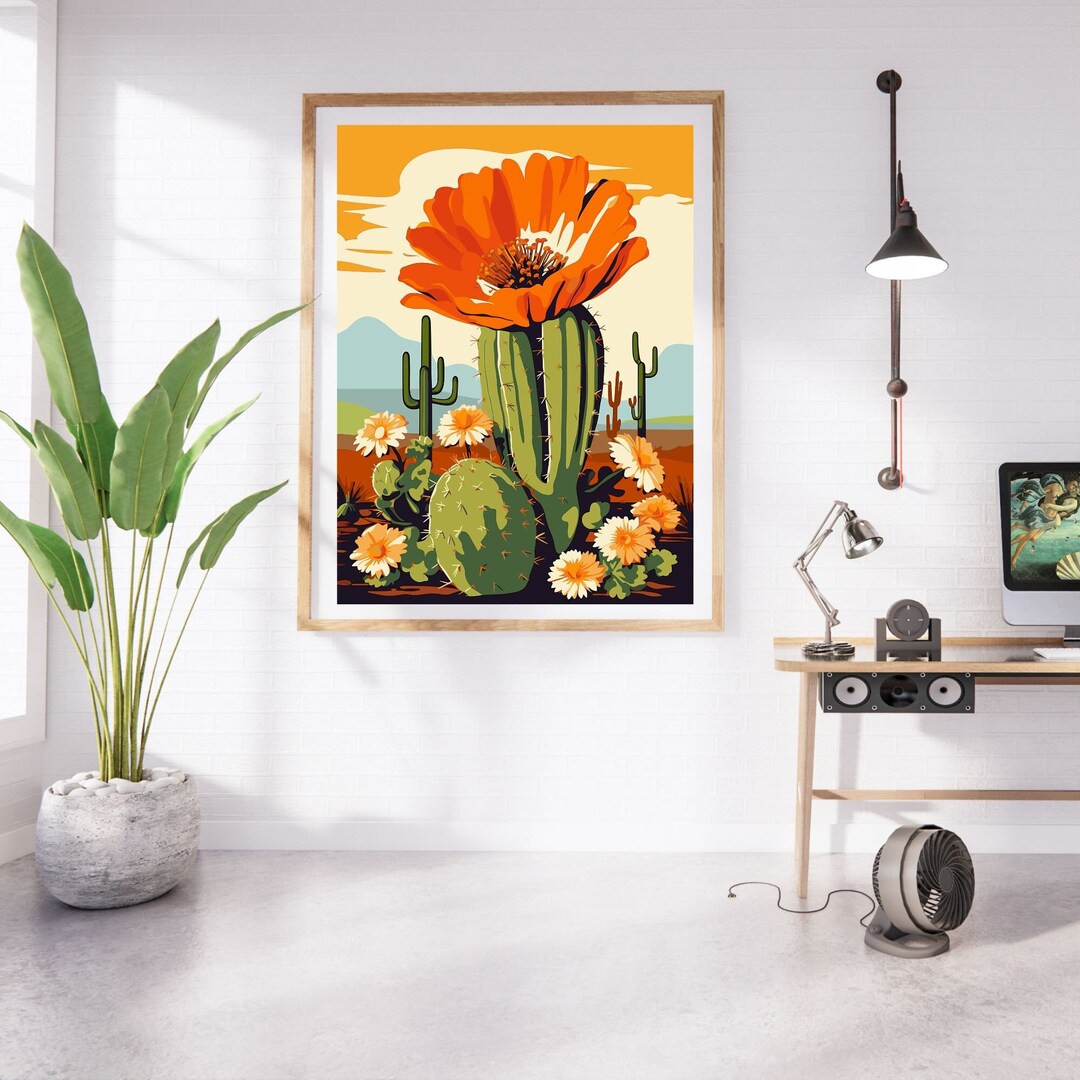 Saguaro Cactus Wall Art Digital Download Saguaro National Park Poster ...