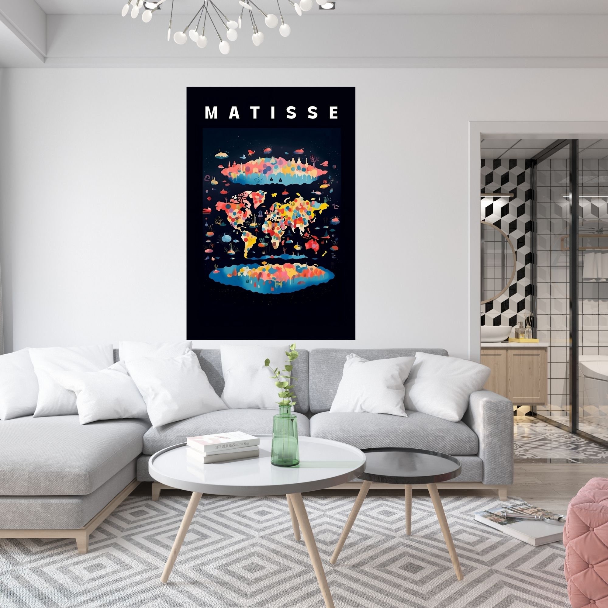 World Map Henri Matisse Exclusive World Map Wall Art Matisse Poster ...