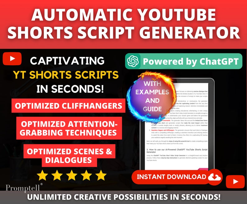 Youtube Shorts Script Generator Unlimited Scripts in Seconds YT Shorts ...