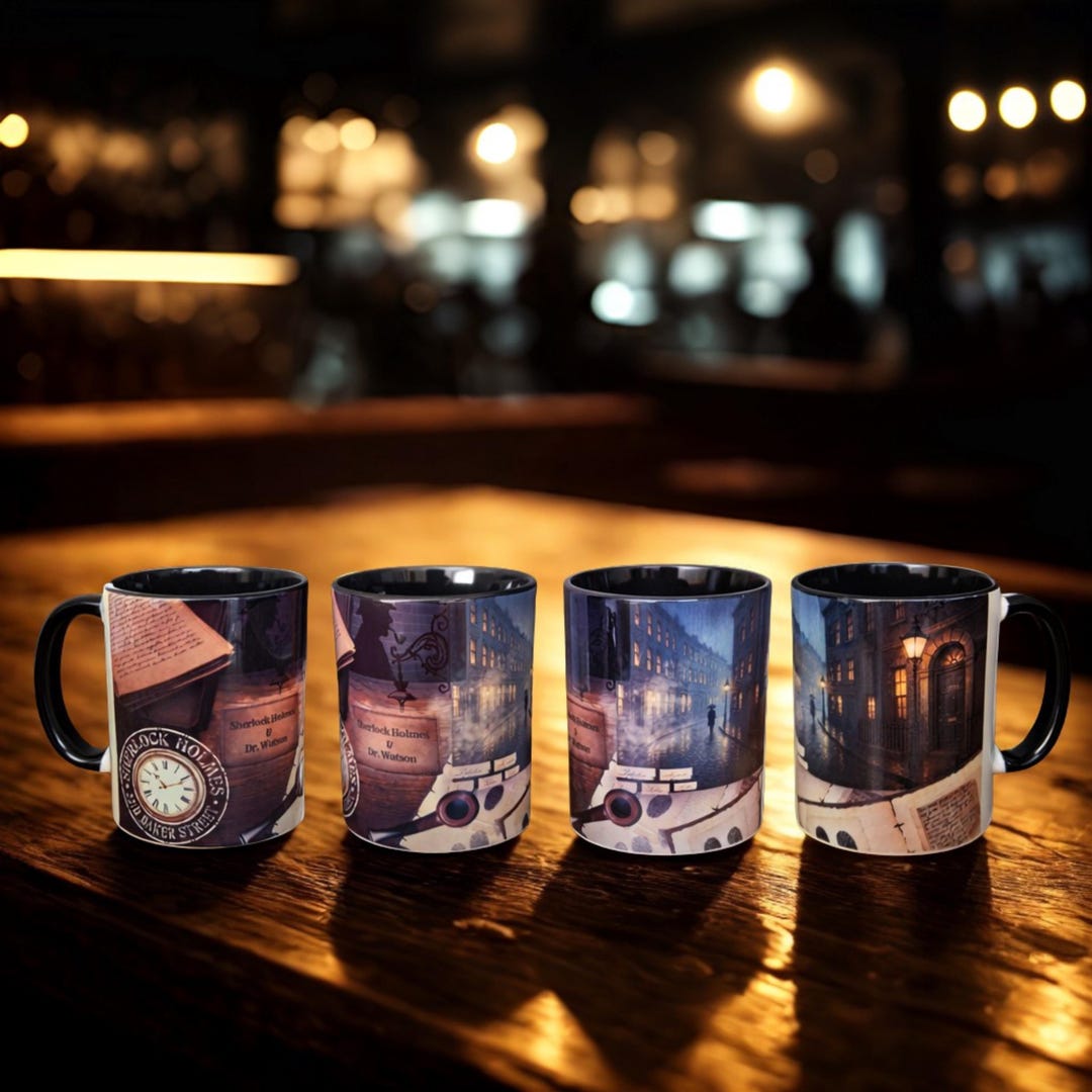 Sherlock Holmes Mug – Baker Street Design – Literary Coffee Mug With ...