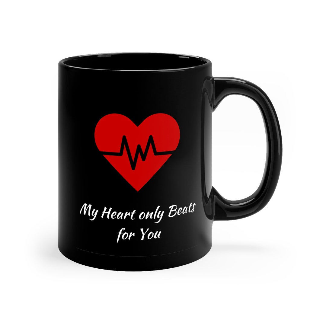 11oz Black Mug Heartbeats Harmony Mug, Coffee Mug, Tea, Mug. Ceramic ...