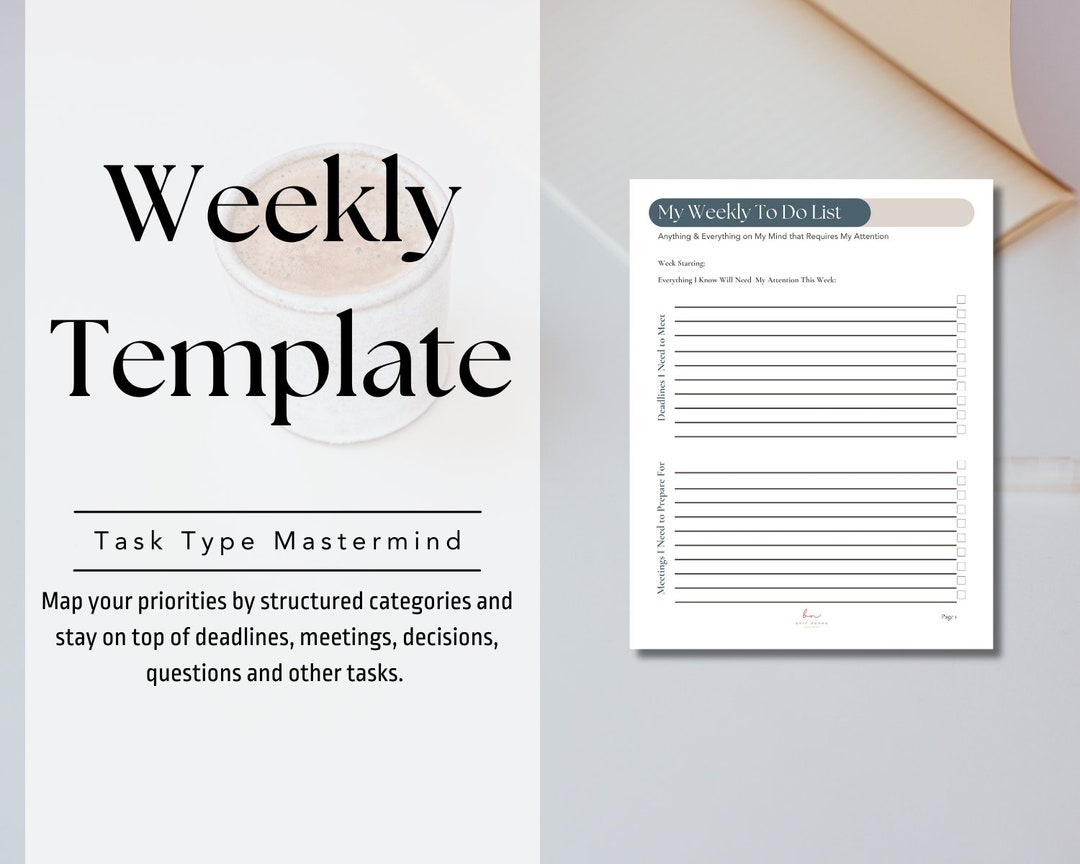 Task Type Mastermind printable Template Orange - Etsy