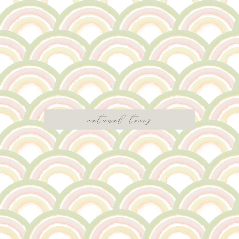 Children Pastel Colors Rainbow Scale Pattern 3 High - Etsy