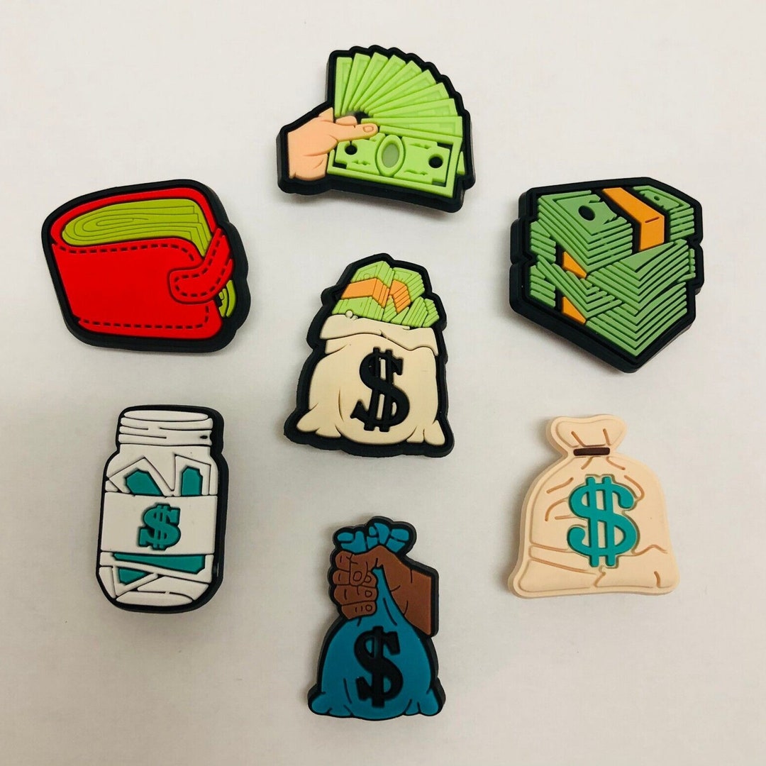 7pc Money Related Shoe Charms Cash Dollars for Crocs - Etsy
