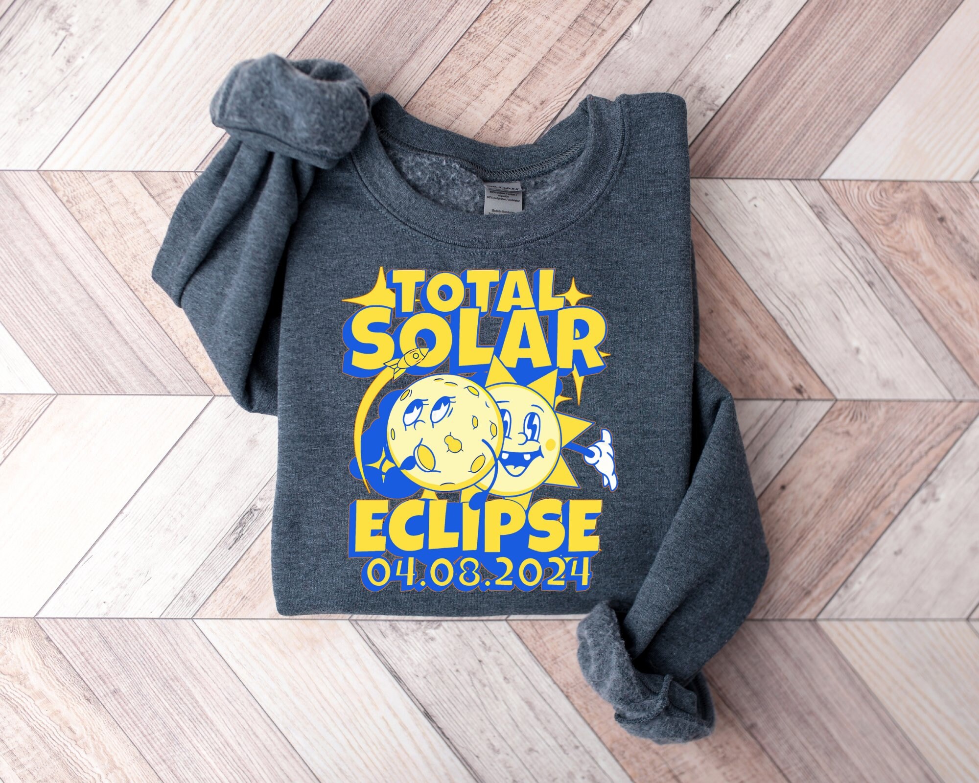 Retro Total Solar Eclipse Sweatshirt, Solar Eclipse Hoodie, 04.08.2024 ...