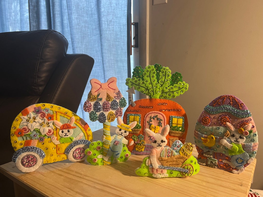 Easter Bunny Village - Etsy