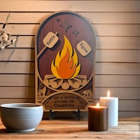 Welcome to Our Campfire Sign, Campfire Decor, Camping Sign, Outdoor ...