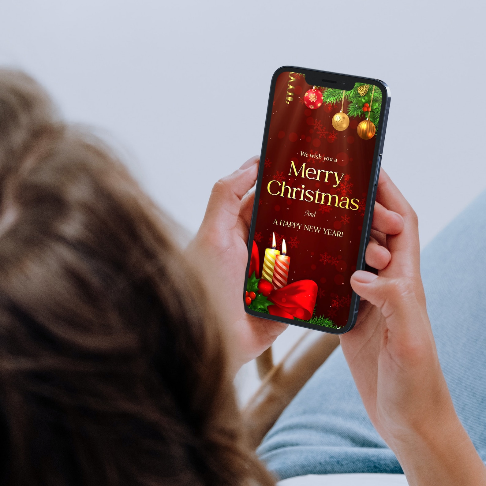 Merry Christmas Greeting Video With Music, Digital Christmas Card ...