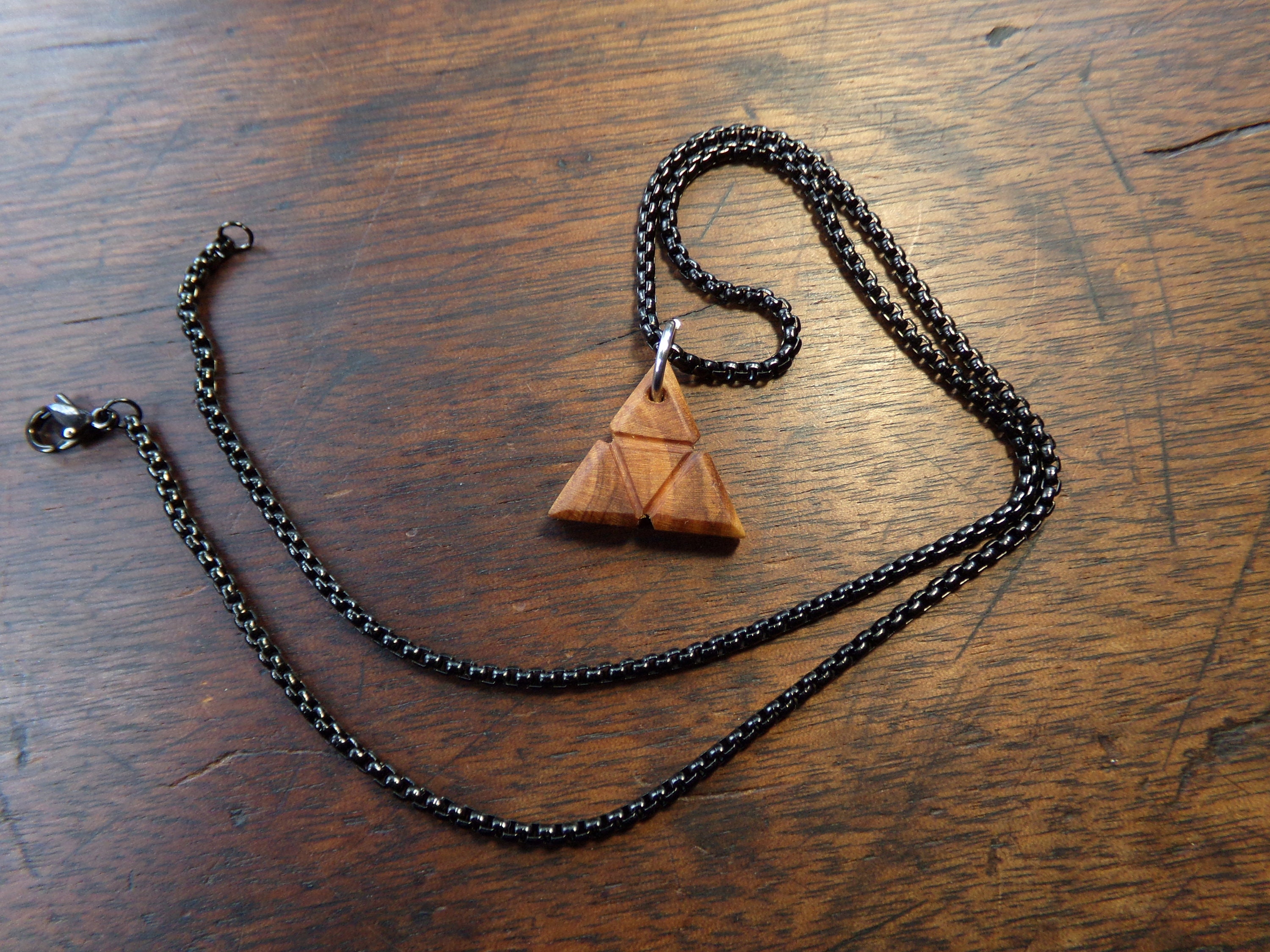 Triangle Necklace, Triforce Relic, Celtic, Gift for Him, Gift for Her ...